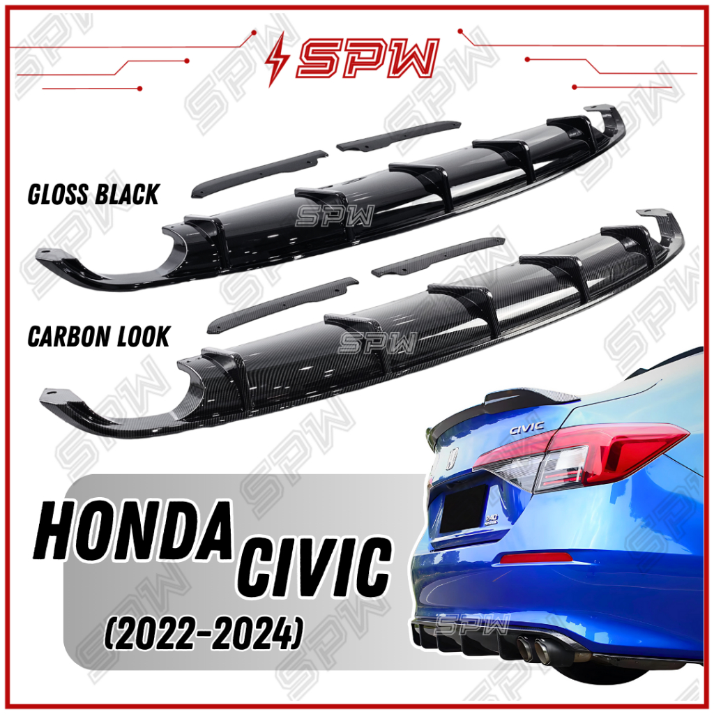 Honda Civic FE (2022-2025) MC-DESIGN Bodykit Rear Diffuser Lip Skirt ...