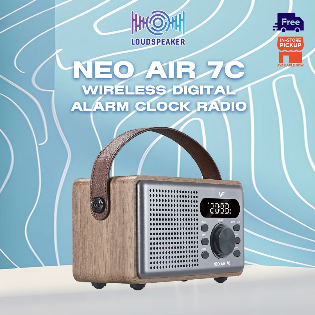 Vinnfier VF Neo Air 7C Digital Alarm Clock Portable Bluetooth Speaker ...