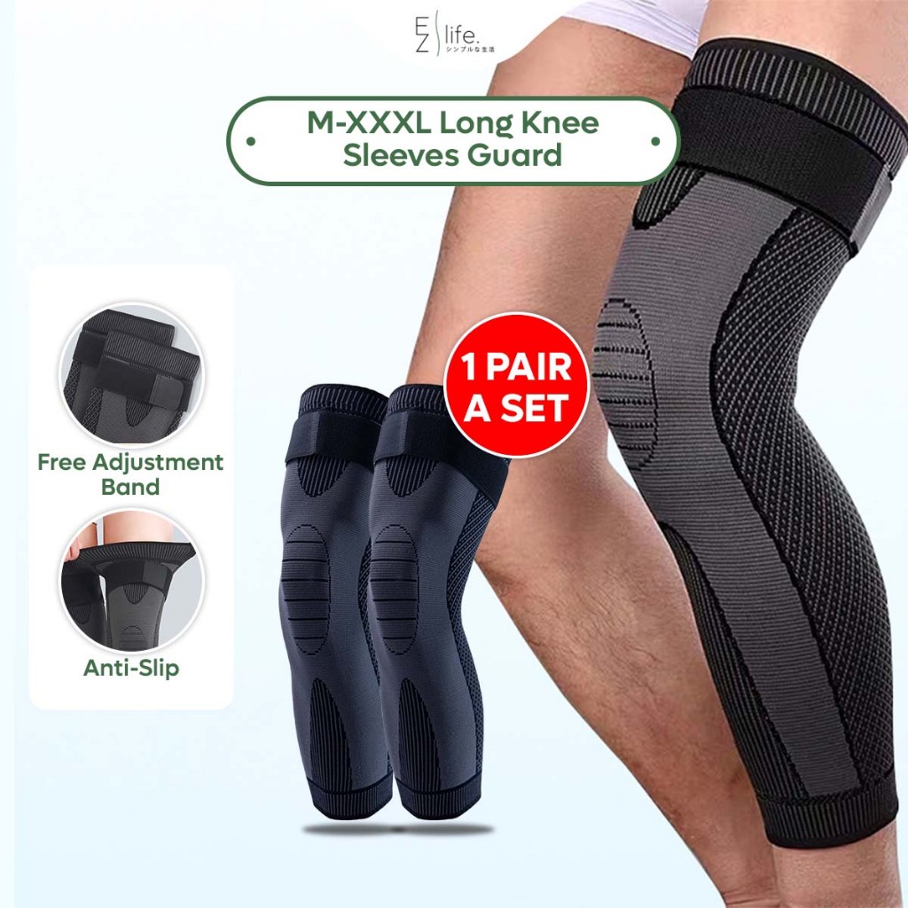 Pelindung Lutut Panjang Lengan Mampatan Pad EzLife Long Knee Sleeves ...