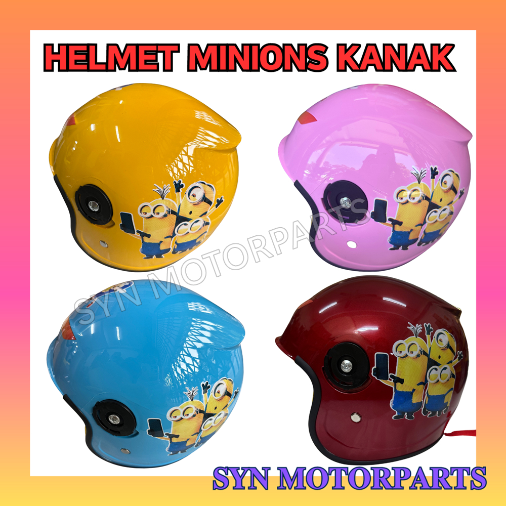 HELMET MINION BUDAK KIDS HELMET MOTORCYCLE CHILDREN CARTOON KANAK KANAK ...