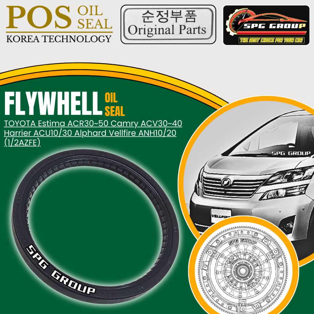 POS [KOREA TECHNOLOGY] FLYWHEEL OIL SEAL TOYOTA ESTIMA ACR30/40/50 ...