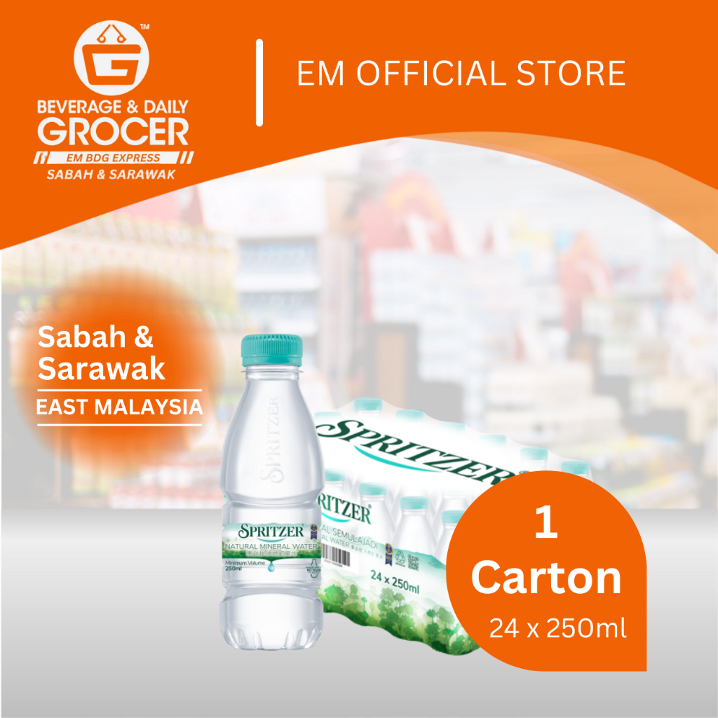 Spritzer Mineral Water 24x250ml (Shrink Pack) (1 Carton) | Shopee Malaysia