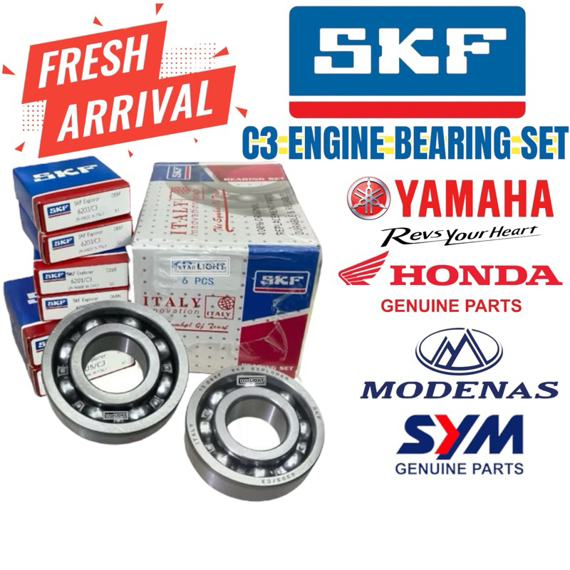 SKF C3 ENGINE BEARING SET Y110SS SRL115FI LC135 4S 5S Y125 RXZ Y15 Y150 ...