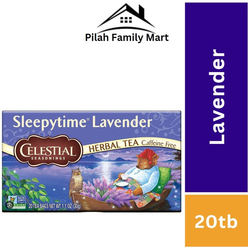 Lavendar CELESTIAL SEASONINGS Sleepytime Herbal Tea Caffeine Free 20tb ...