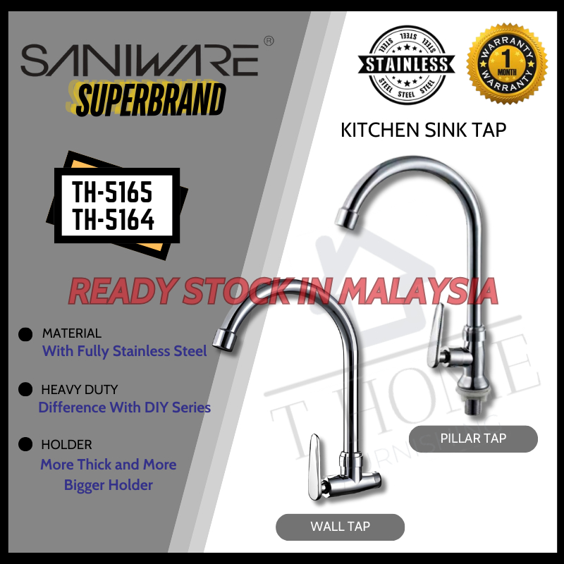[ SANIWARE ] Stainless Steel Kitchen Sink Flexible Hose Single Lever ...