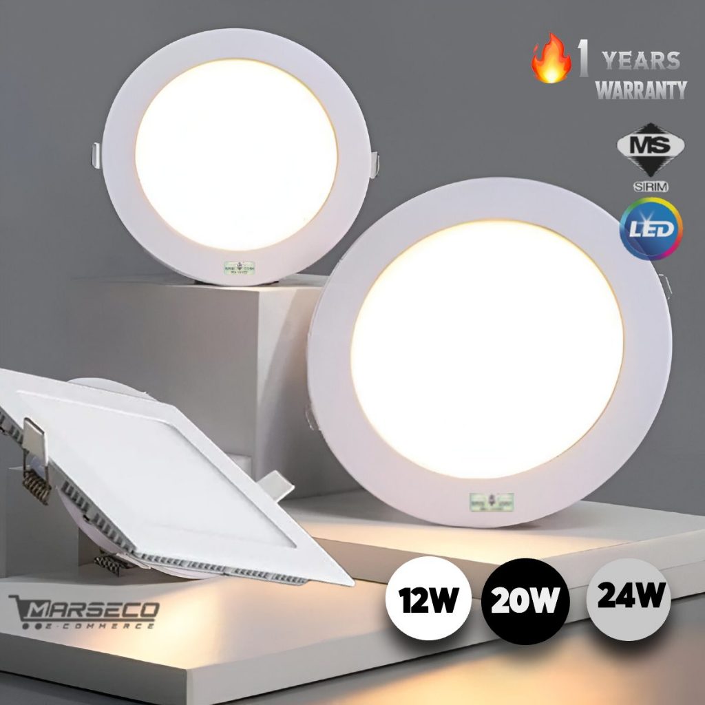 Downlight Lampu LED 18W Lampu Siling Square Round Ceiling Light ...