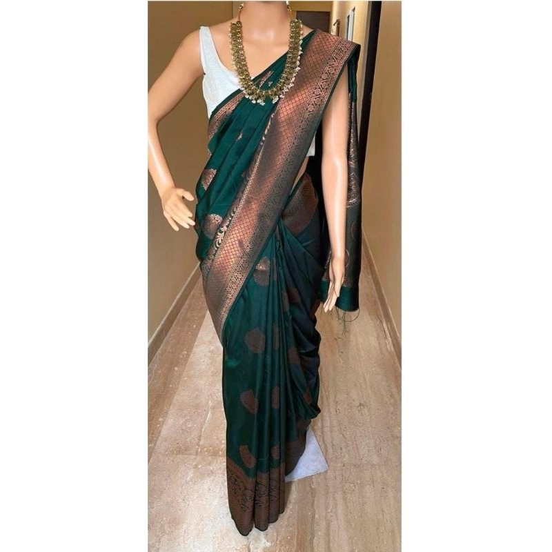 SOFT LICHI SILK CLOTH(SAREE) | Shopee Malaysia