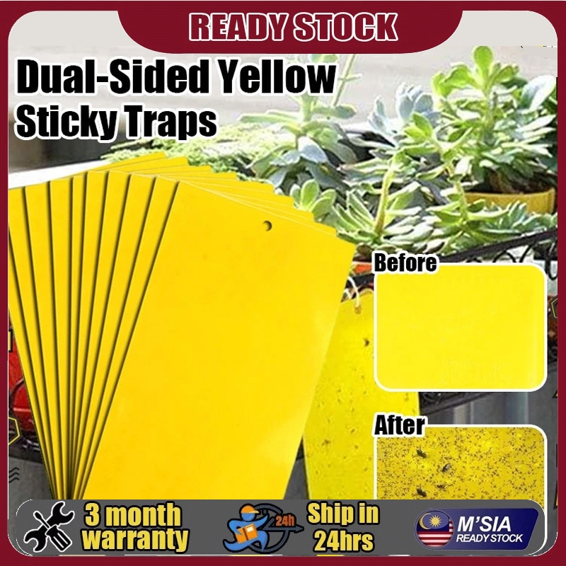 20*10/15/20cm Double Sides Yellow Sticky Insect Sticky Attractant Fly ...