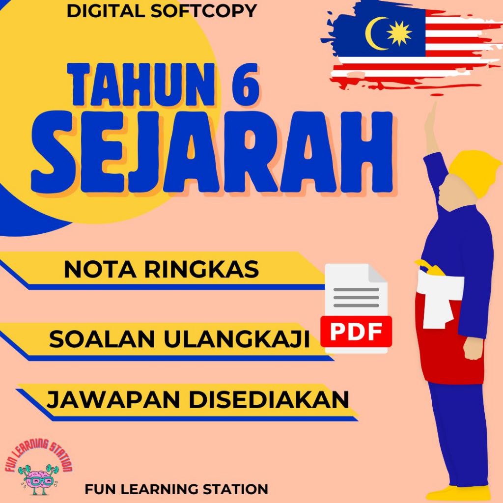 Tahun 6 Nota Ringkas Sejarah & Latihan Topikal Ulangkaji Sejarah SK ...