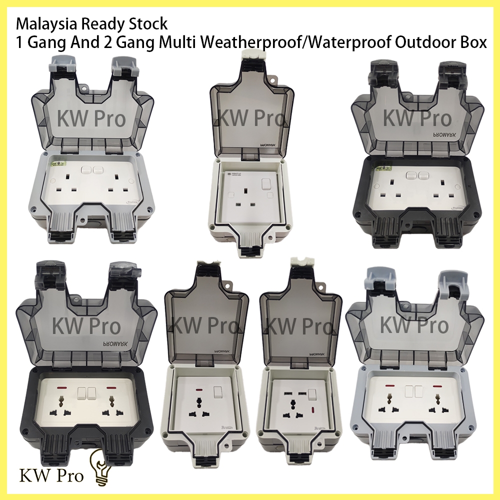 HEAVY DUTY 1 Gang And 2 Gang Multi Weatherproof/Waterproof Outdoor Box ...