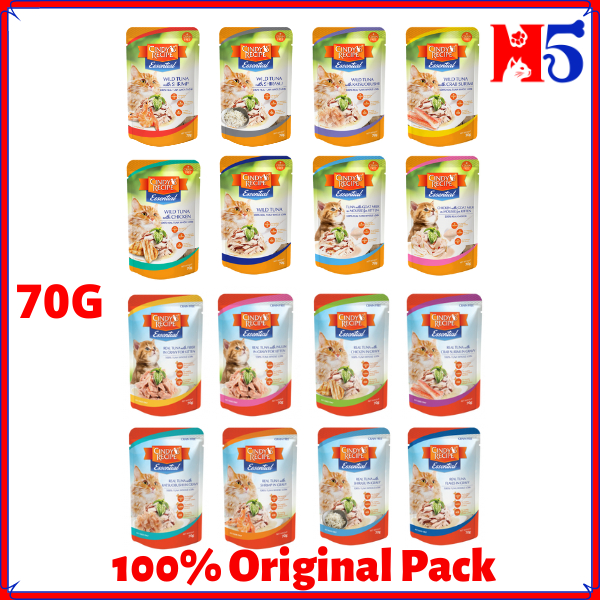CINDY'S RECIPE Essential Pouch 70G Wet Cat Food/ Makanan Kucing Basah ...