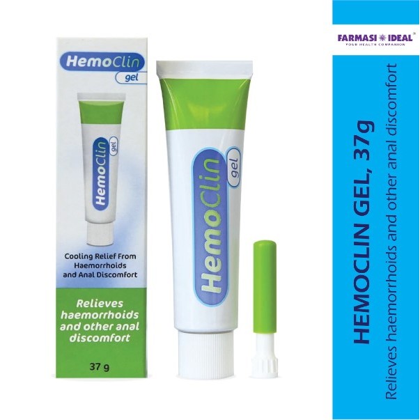 HEMOCLIN GEL, 37g WITH APPLICATOR - UBAT BUASIR , RAPID COOLING EFFECT ...