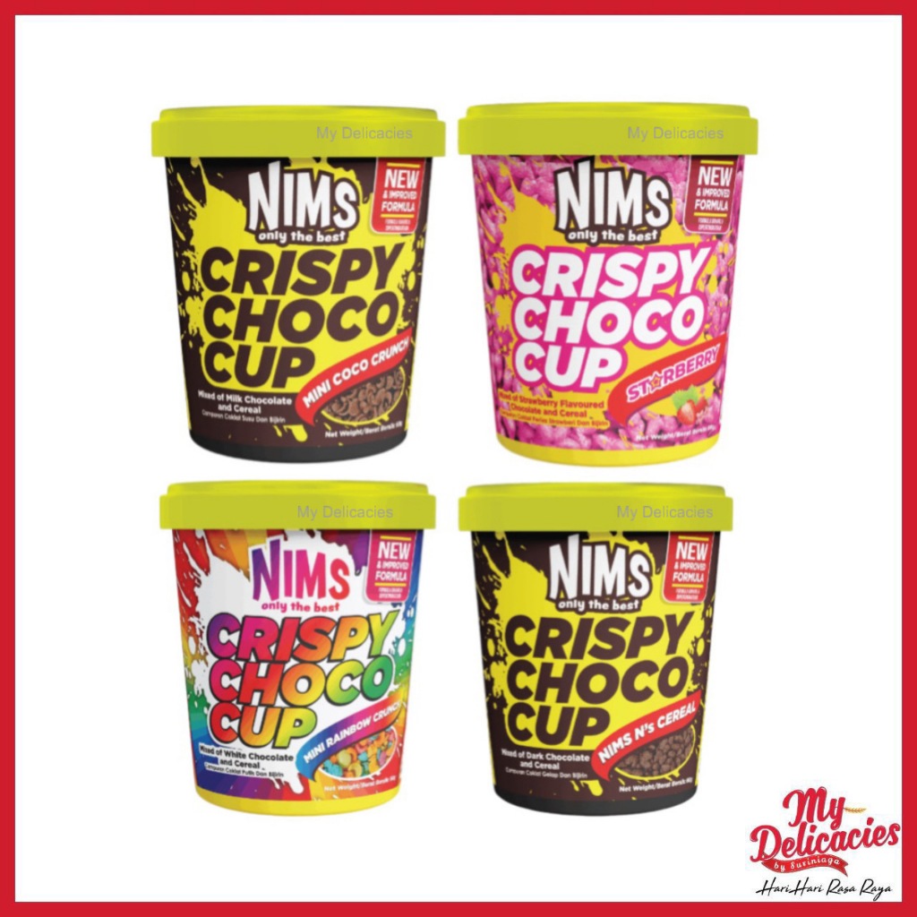 Nims Crispy Choco Cup 60gm [Mini Coco Crunch, Starberry, Rainbow Crunch ...