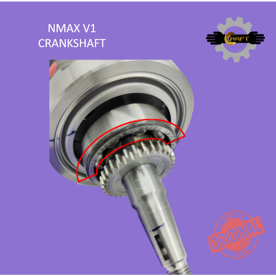 YAMAHA NMAX V1 CRANKSHAFT 100% ORIGINAL HLY NMAX V1 BV4-E1400-10 CRANKSHAFT | Shopee Malaysia