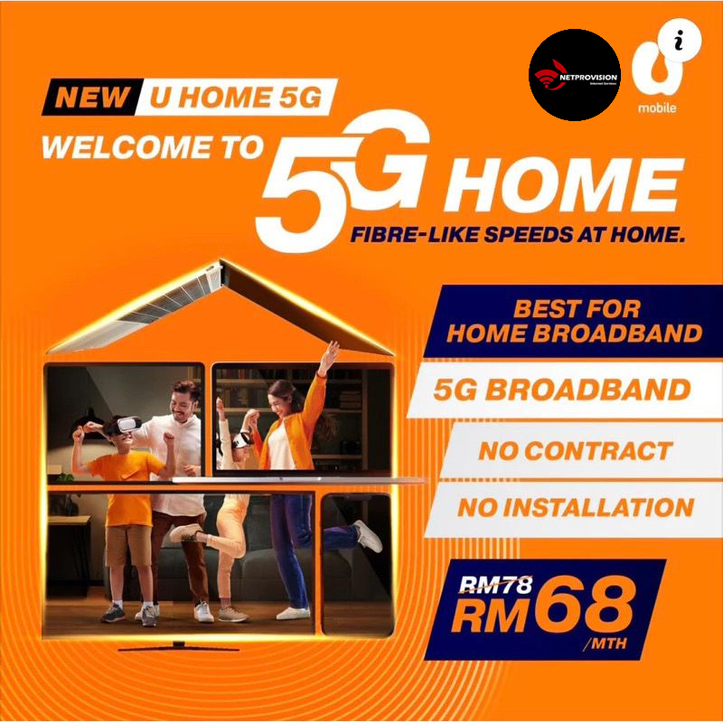U HOME 5G WIFI | RM68/Month | Unlimited Data | Shopee Malaysia