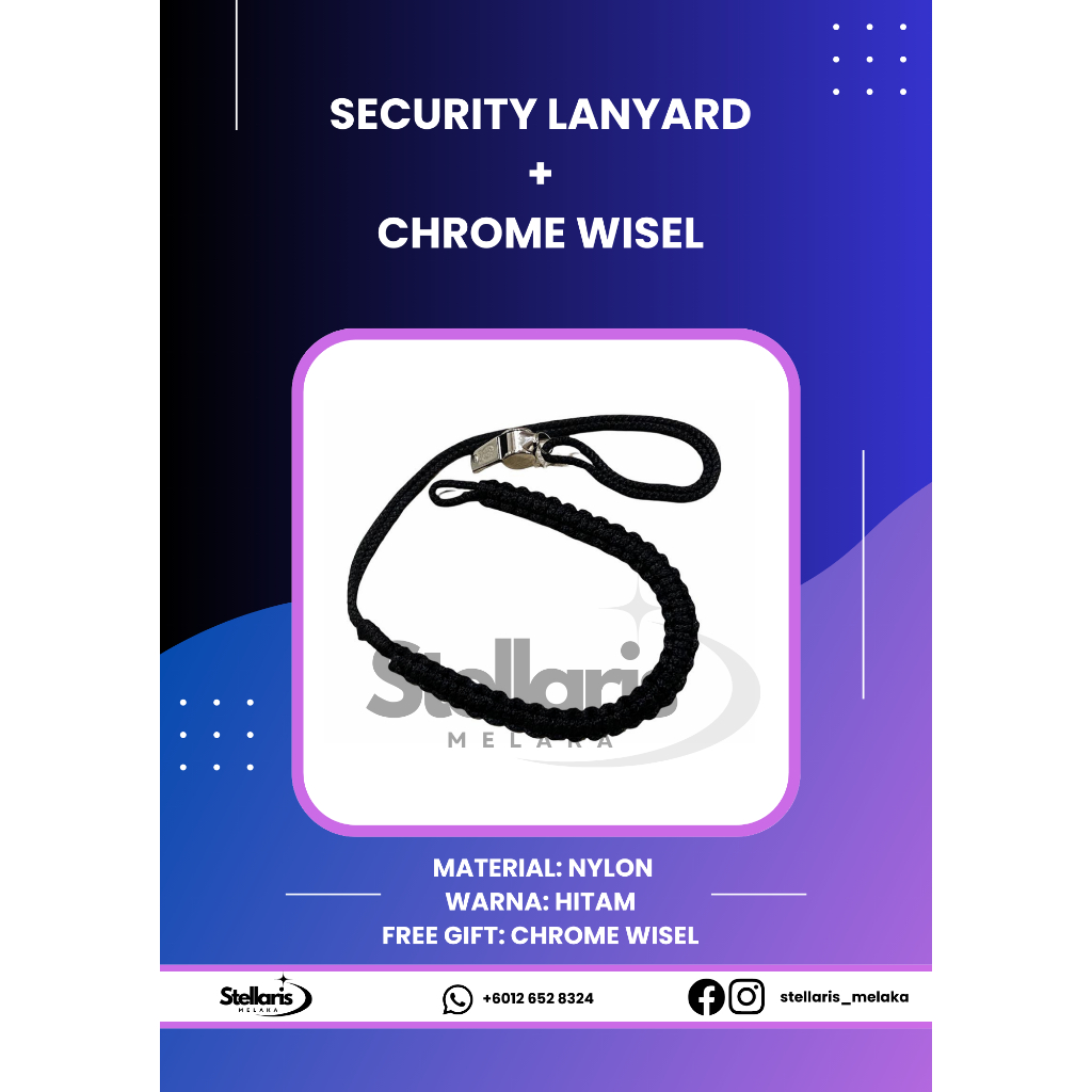 (FREE CHROME WHISTLE) + Lanyard Security Guard | Shopee Malaysia