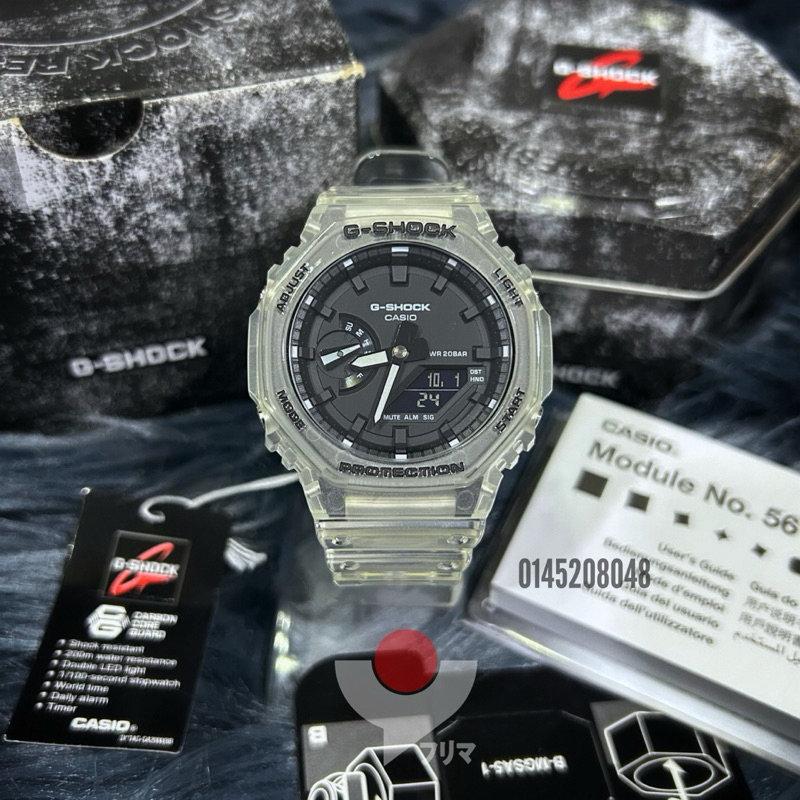 G-Shock GA-2100SKE-7A Black-White Skeleton Collection | Shopee Malaysia