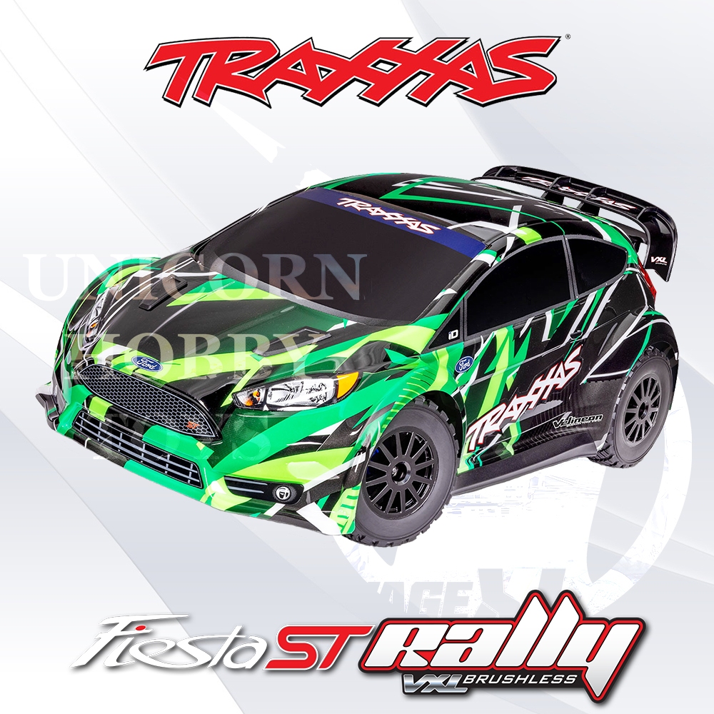 TRAXXAS FORD FIESTA ST RALLY 3S VXL BRUSHLESS AWD TQi 2.4g TRANSMITTER ...