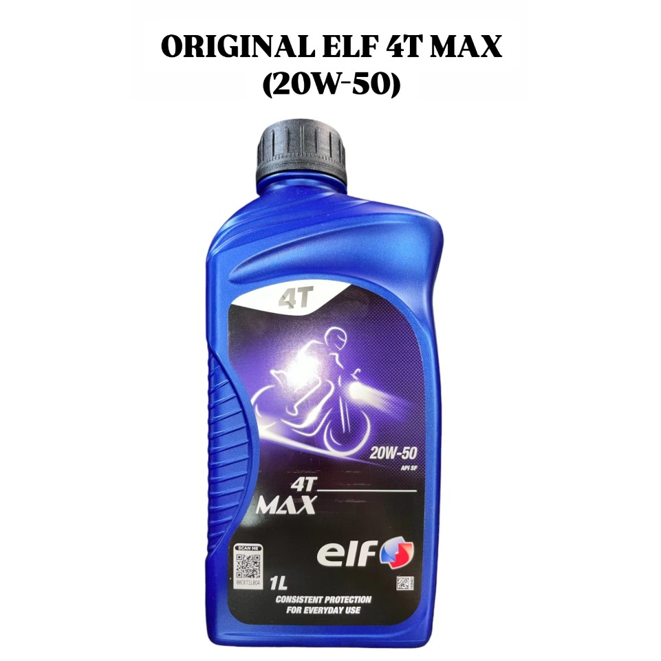 🔥OFFER🔥 ELF MOTORCYCLE MINYAK HITAM ENGINE OIL 4T MAX 20W50 ORIGINAL ...