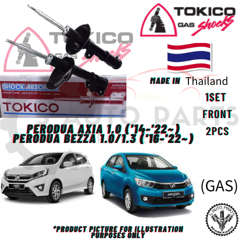 PERODUA AXIA 1.0 / PERODUA BEZZA 1.0/1.3 (FRONT) 100% BRAND TOKICO TKC SHOCK ABSORBER | Shopee ...