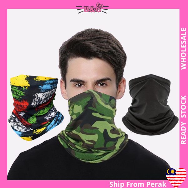 Silk Face Scarf Buff Mask Rider Fishing Cycling Outdoor Sport ...