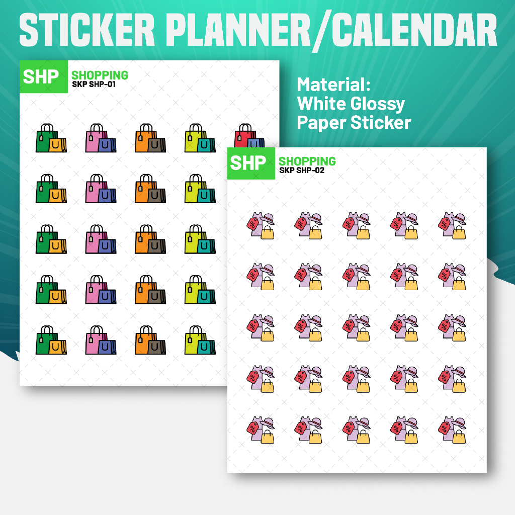Shopping Calendar Planner Sticker | Icon Marking sticker | Shopee Malaysia