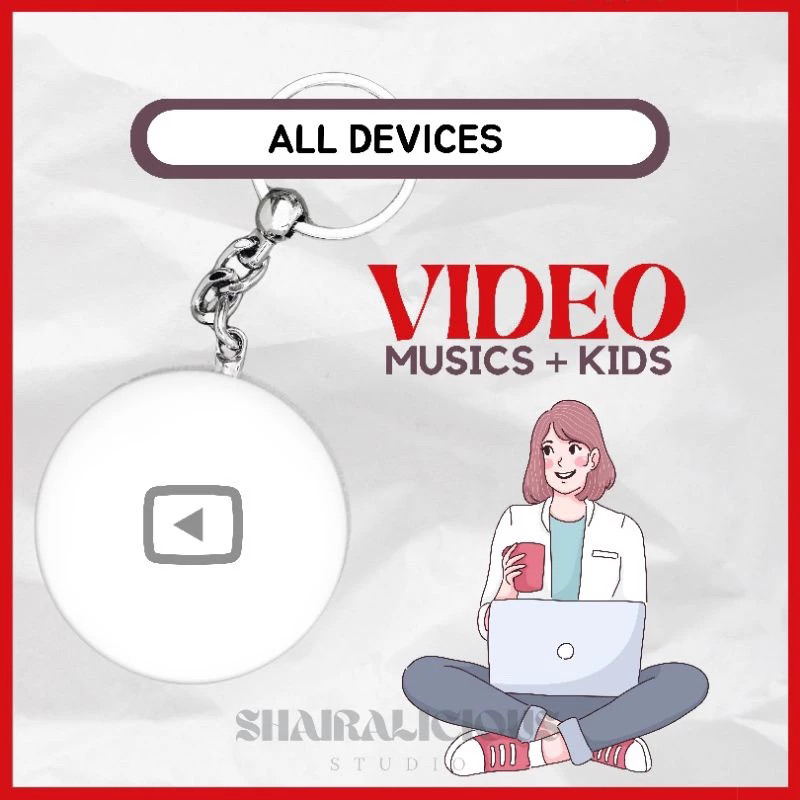 Premium YTee Video Music Kids | New Keychain Private Original | All devices IOS Android Laptop ...