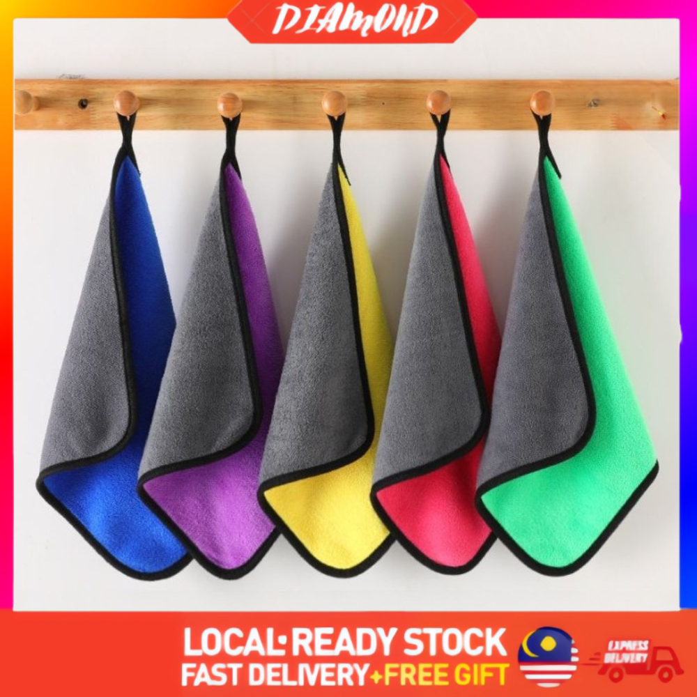 Diamond Kitchen Microfiber Towel Absorb Water Small Kain Buruk Dapur ...