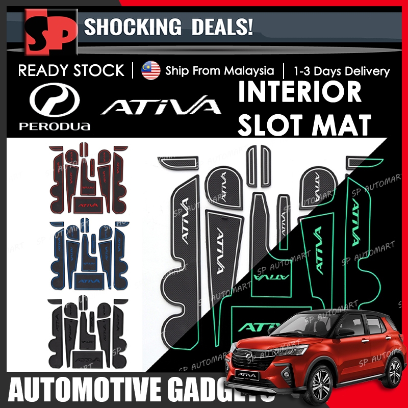 Perodua Ativa Interior Slot Mat Rubber Mat Anti-slip Mat | Shopee Malaysia