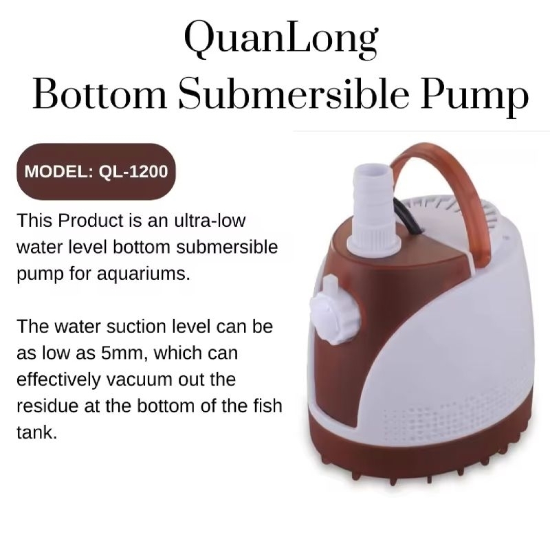 QUANLONG Bottom Submersible Pump QL- 1200 (effectively vacuum out the ...