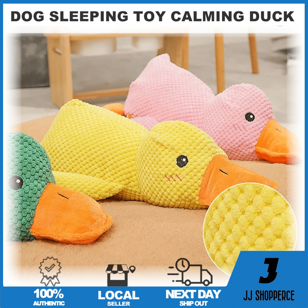 [MY] Dog Sleeping Calming Duck Toy/ Squeaky Toy for Teeth Cleaning ...