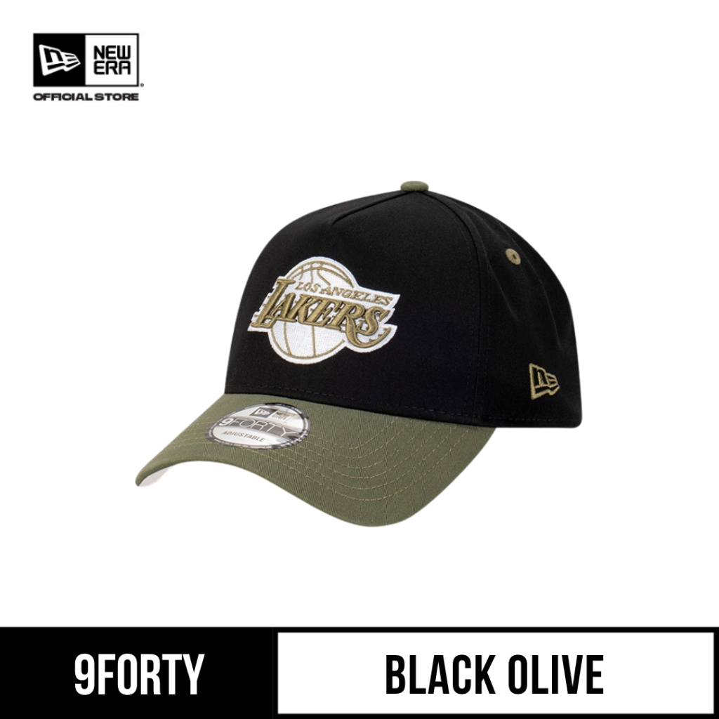 New Era 9FORTY A-Frame Los Angeles Lakers Black Olive Snapback Cap ...