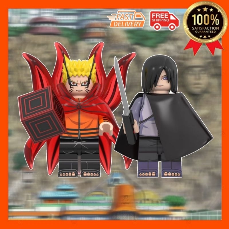 ninja anime jutsu uzumaki naruto uchiha sasuke adult minifigures block ...