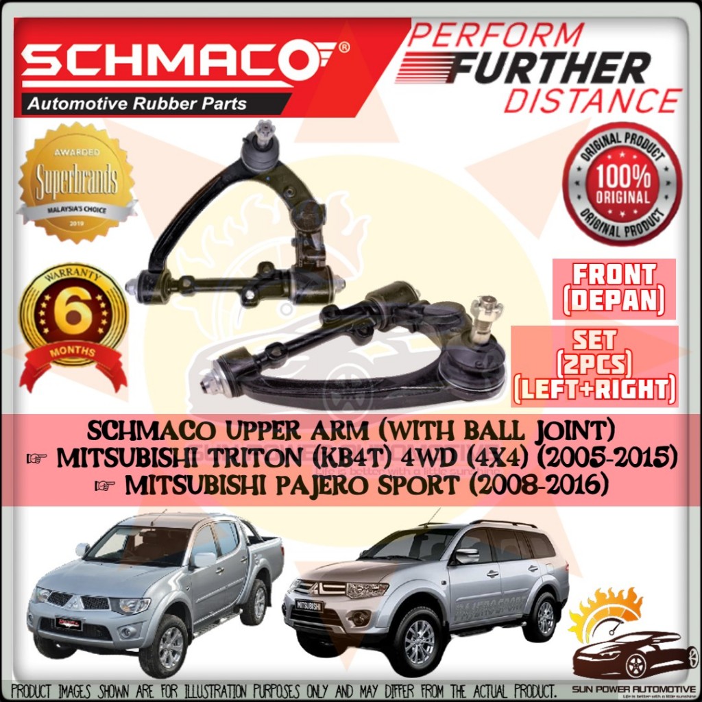 Mitsubishi Triton KB4T 4WD 4X4 / Pajero Sport SCHMACO UPPER ARM SET ...