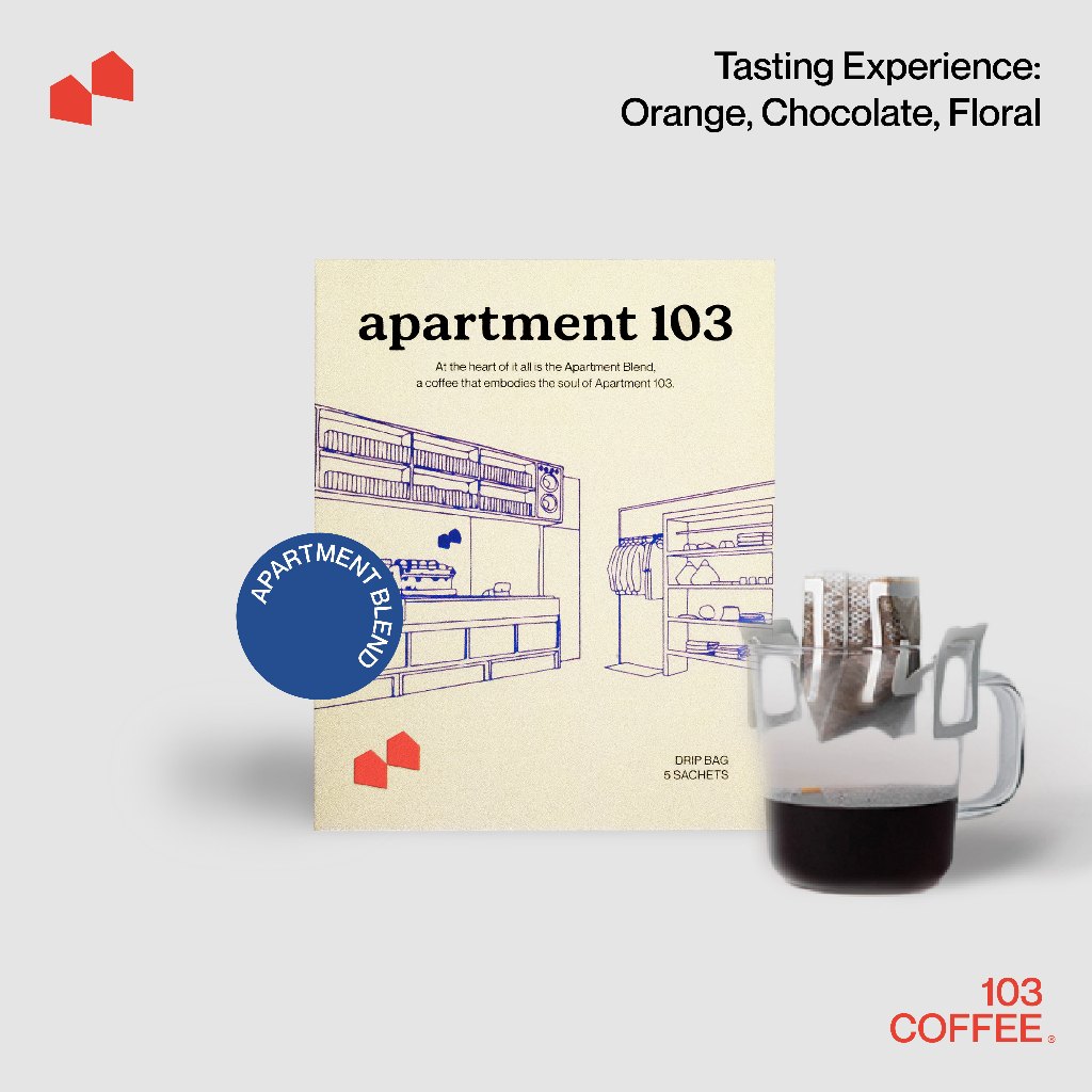 103 COFFEE - Drip Bag Sachets Apartment Blend (10gx5's) 咖啡豆 Coffee Bean ...