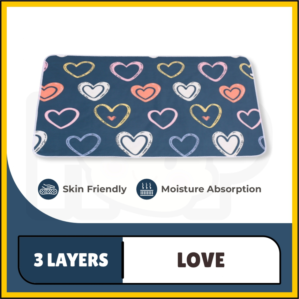 Washable Changing Mat Baby Waterproof Pelapik Baby Waterproof Mat ...