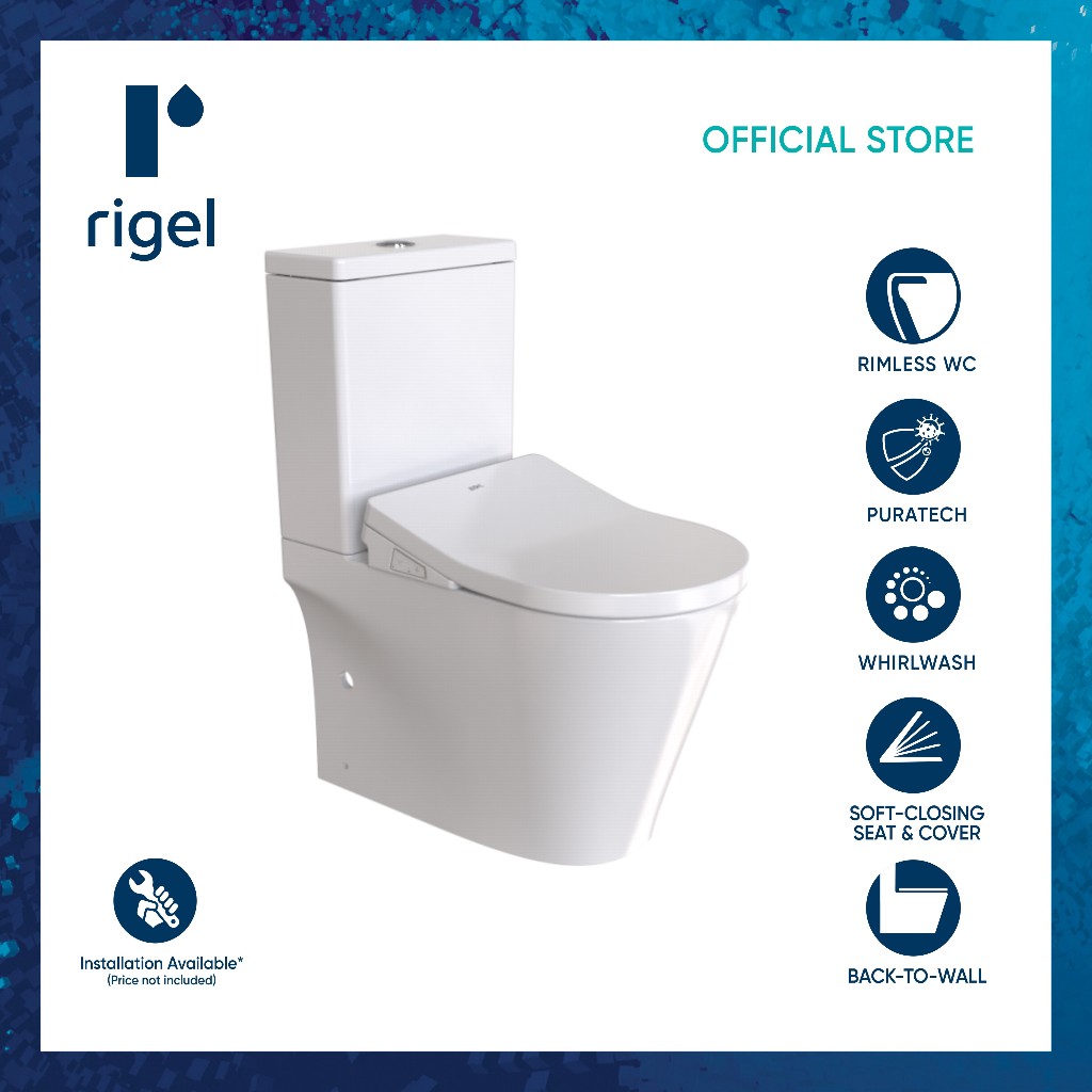 [Pre-Order]RIGEL Gallant Rimless Toilet Bowl with optional upgrade to ...