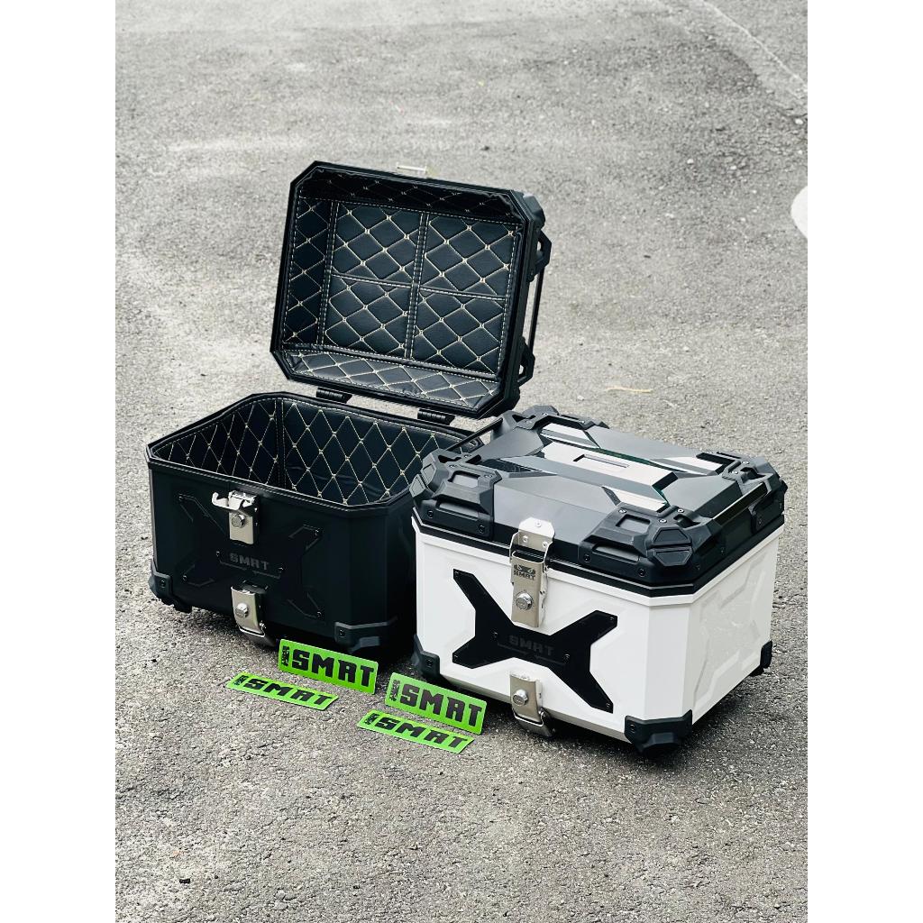 SMRT ABS Top Box 45Liter + Universal Base Plate Pearl White Silver ...