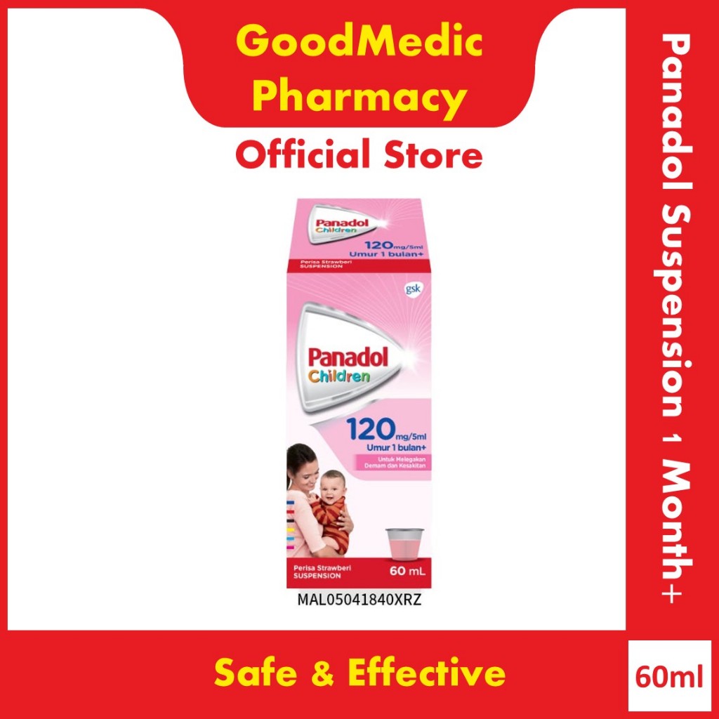 PANADOL Children Suspension Fever & Pain Relief 120mg/5ml Age 1 Month+ ...