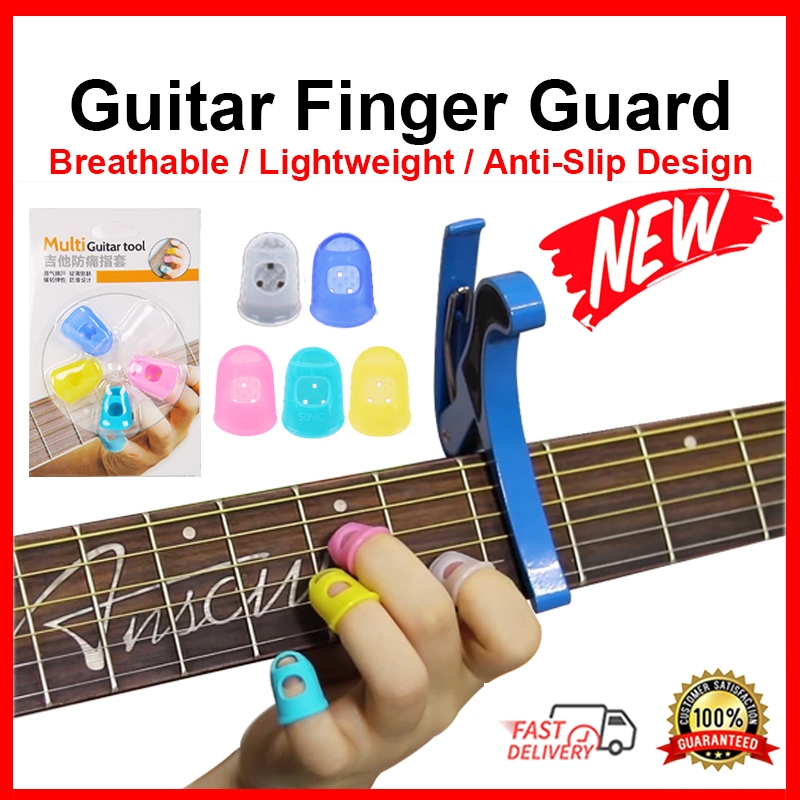 Silicone Fingertip Cover Guard Guitar Finger Protector Acoustic ...