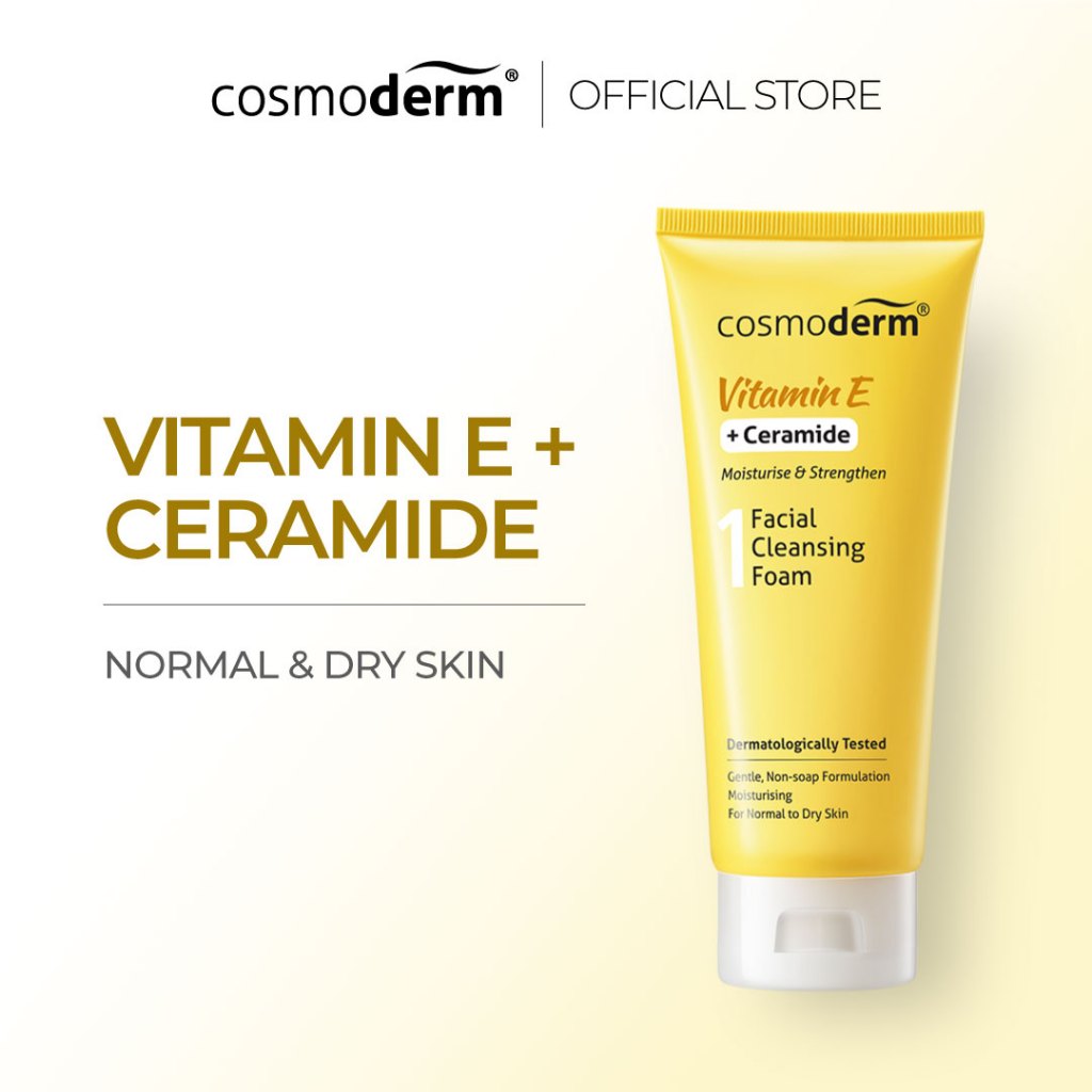 Cosmoderm Vitamin E + Ceramide Facial Cleansing Foam (125ml) | Shopee ...