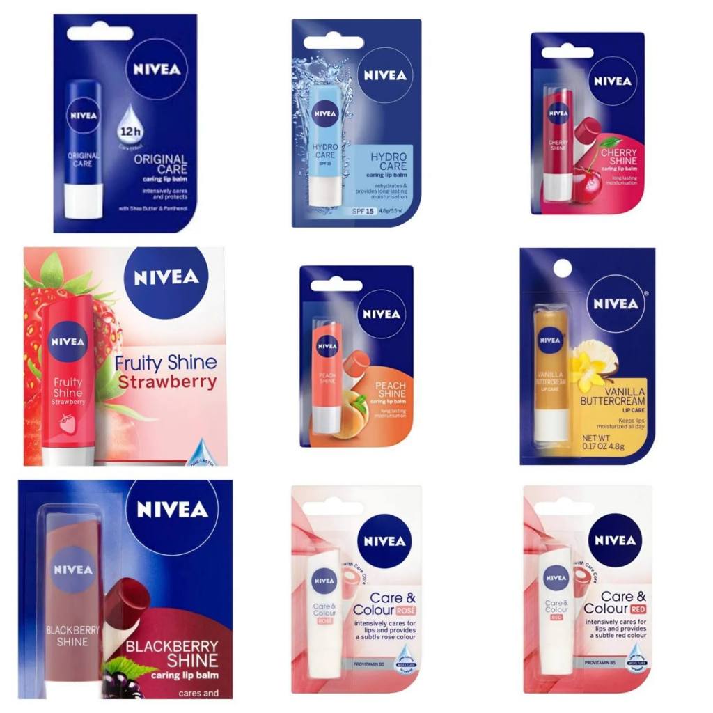 [ORIGINAL DRUGSTORE] ASSORTED Nivea Caring Lipbalm 4.8g | Shopee Malaysia