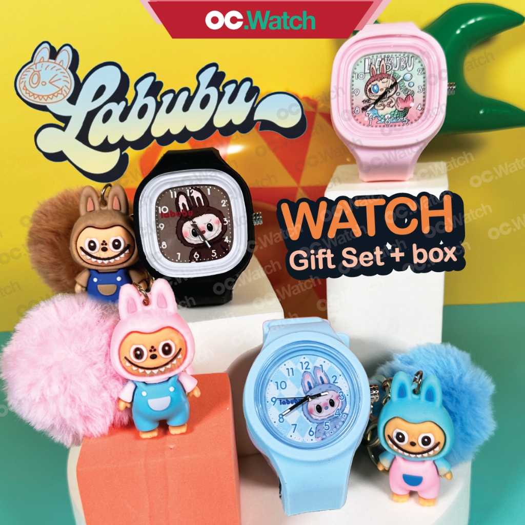 OCwatch Labubu Jam Tangan The Monsters Labubu Watch Set Keychain Men ...