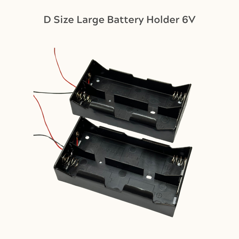 D Size Large Battery Holder 6V 4-cell double-row double-bar battery ...