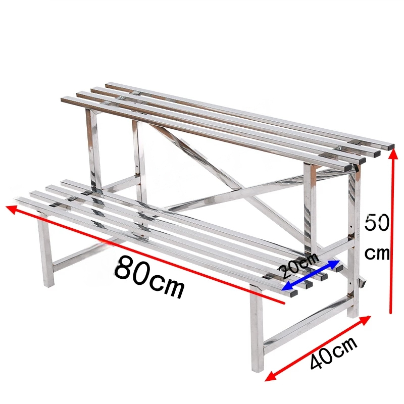 80cm Rak Bunga Bertingkat Rak Pasu Bunga Outdoor Stainless Steel Flower ...