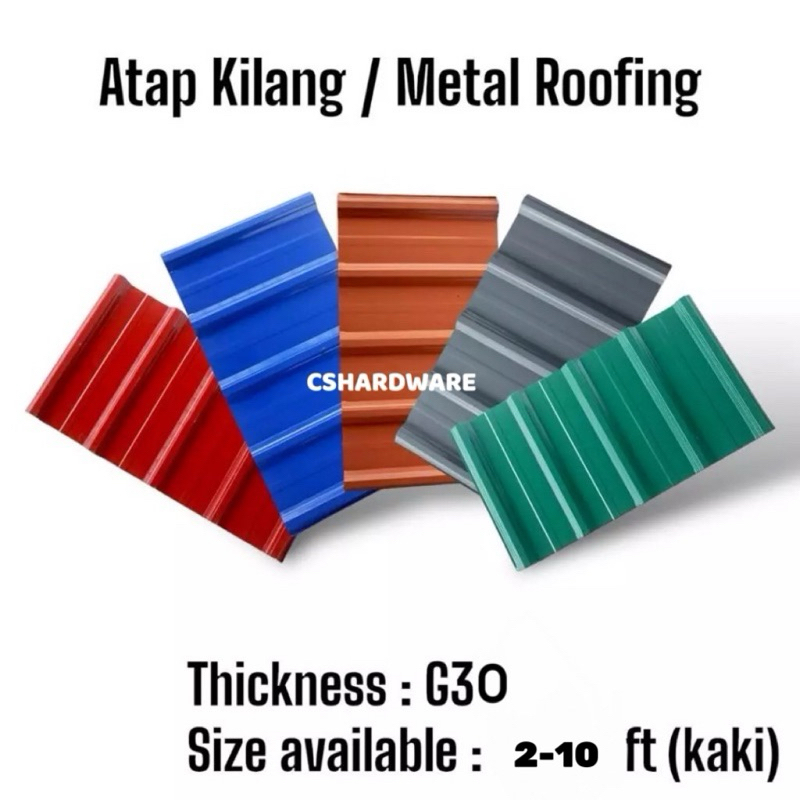 Metal Roofing Zinc / Zink Kilang / Zinc Colour / Zink Warna / Zink Biru ...