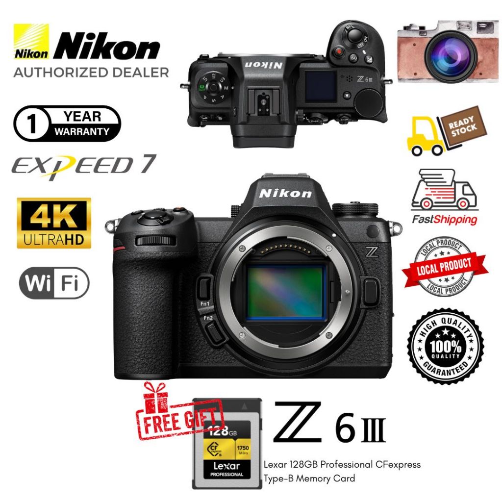 Nikon Z6 III Mirrorless Camera Full Frame 24.5MP Partially-Stacked CMOS Sensor ( 1 Year Warranty ...