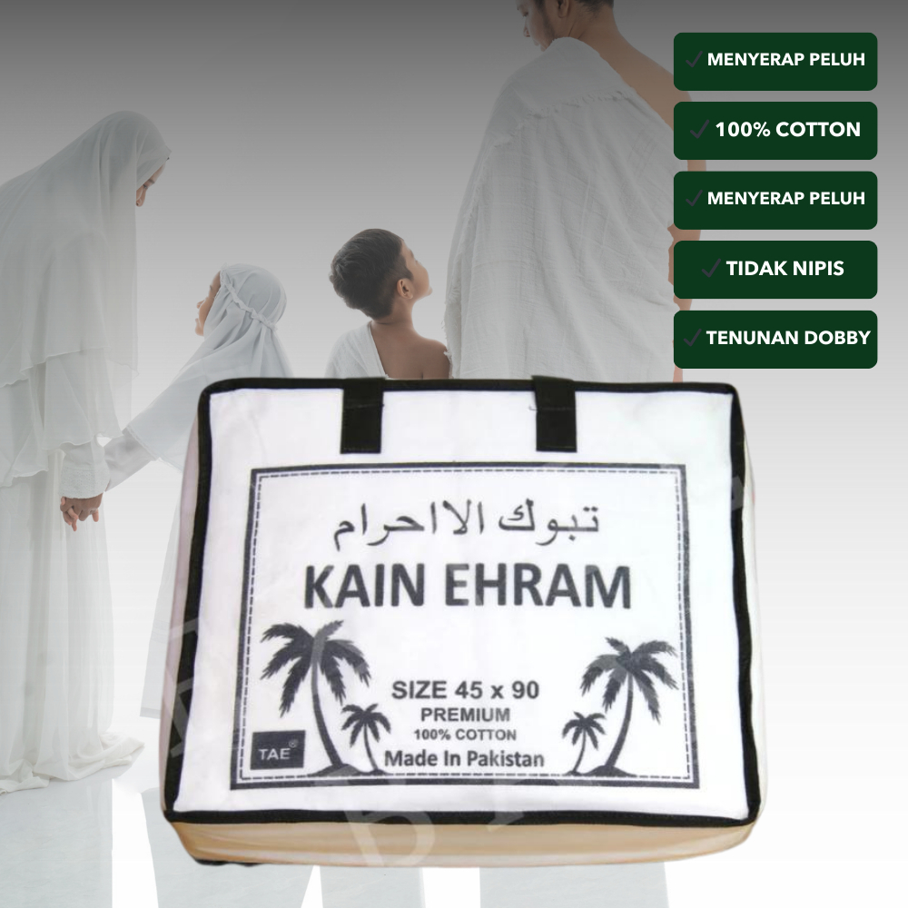 TAE Kain Ehram Dewasa - Haji Dan Umrah Dewasa Dan Budak 100% Cotton ...