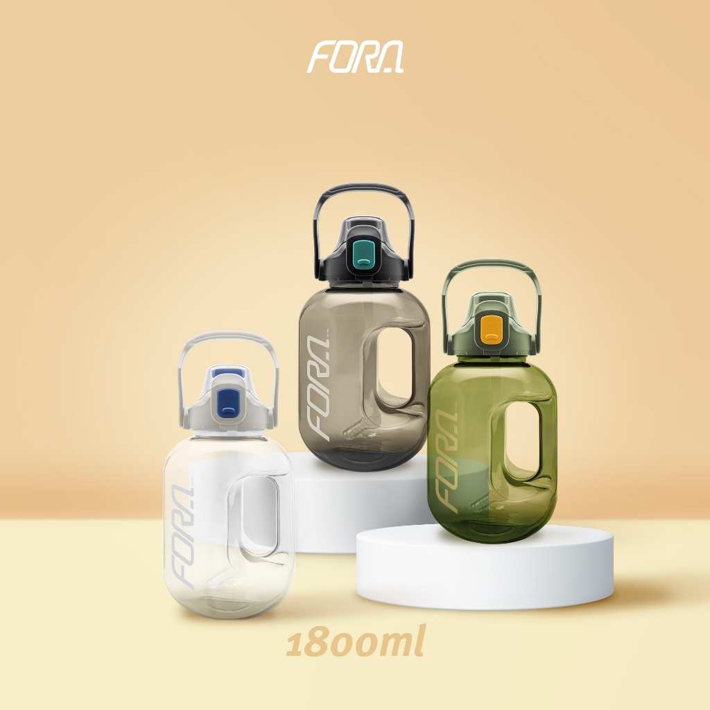 FORA Mega 1800ml | Botol Air Sukan Kedap Bocor | Leak Proof Sport Water ...