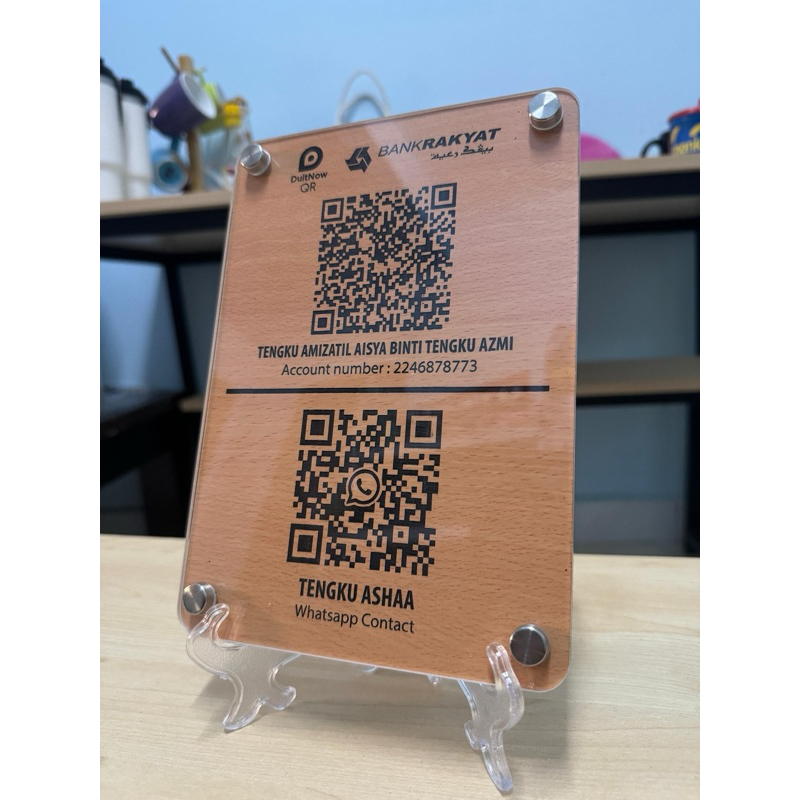 QR CODE UKIRAN KAYU ACRYLIC | Shopee Malaysia